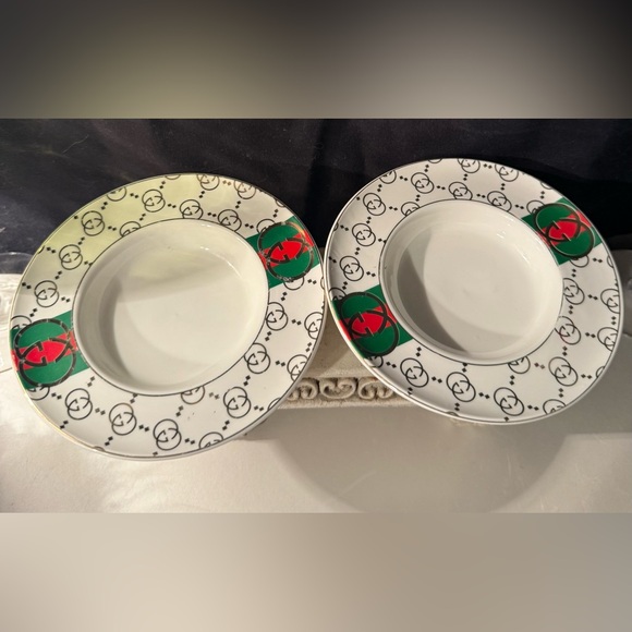 Accents | 2 Gucci Logo Plates 55 Soap Dishvotive Holder | Poshmark